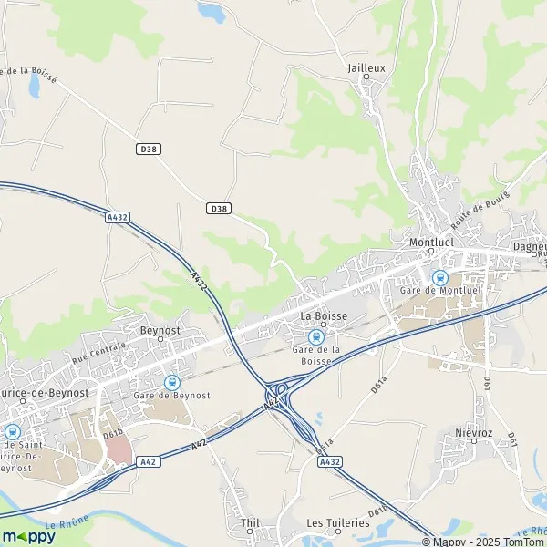 Plan La Boisse : carte de La Boisse (01120) et infos pratiques