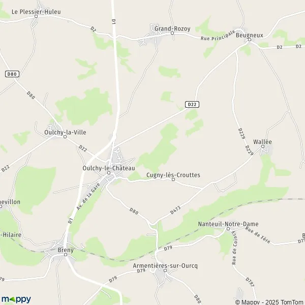 Plan Oulchy-le-Château : carte de Oulchy-le-Château (02210) et infos pratiques