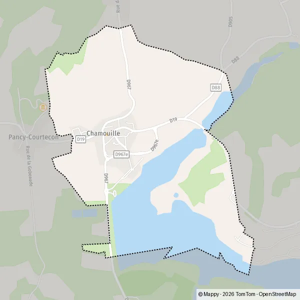 Plan Chamouille : carte de Chamouille (02860) et infos pratiques