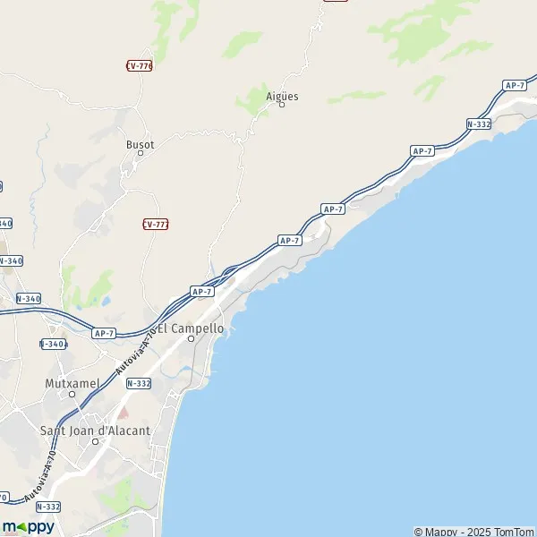 Plan El Campello : carte de El Campello (03550) et infos pratiques