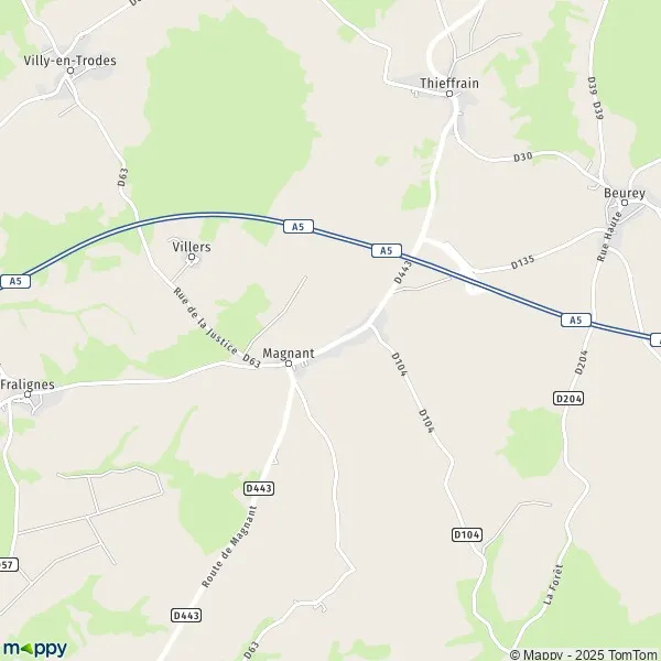 Plan Magnant : carte de Magnant (10110) et infos pratiques