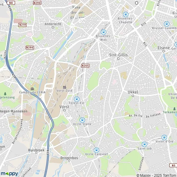 Plan Forest : carte de Forest (1190) et infos pratiques