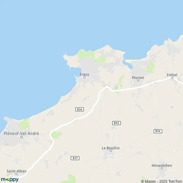 Plan Erquy : carte de Erquy (22430) et infos pratiques