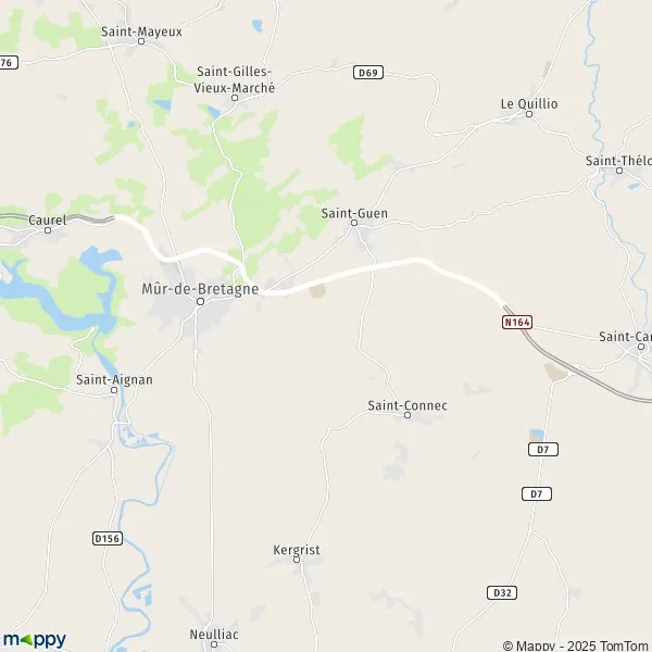 Plan Guerlédan : carte de Guerlédan (22530) et infos pratiques