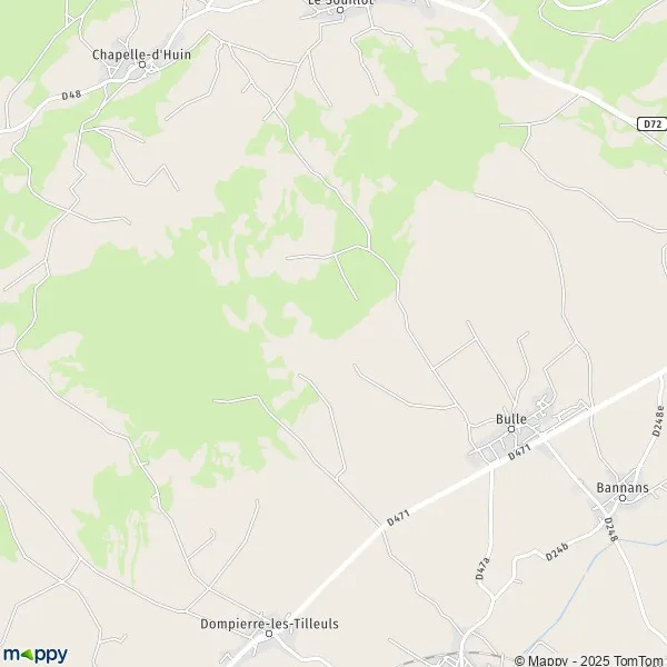 Plan Bulle : carte de Bulle (25560) et infos pratiques