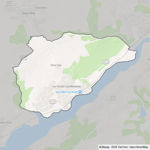 Plan La Forest-Landerneau : carte de La Forest-Landerneau (29800) et ...