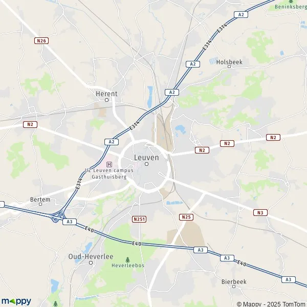 Plan Louvain : carte de Louvain (3000) et infos pratiques