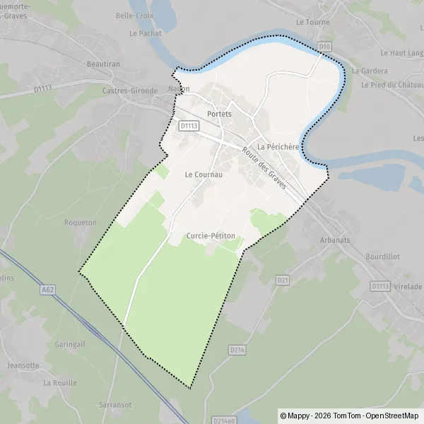 Plan Portets : carte de Portets (33640) et infos pratiques