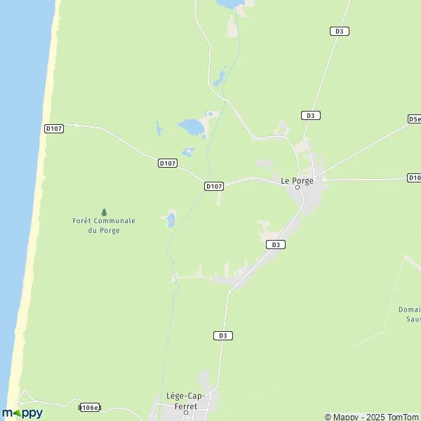 Plan Le Porge : carte de Le Porge (33680) et infos pratiques