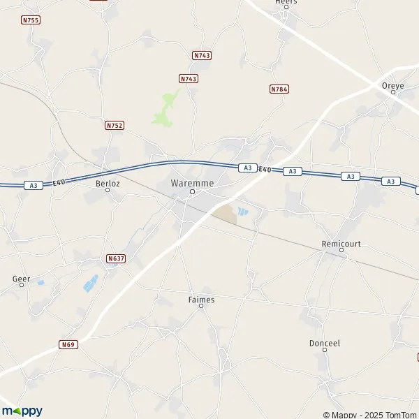 Plan Waremme : carte de Waremme (4300) et infos pratiques