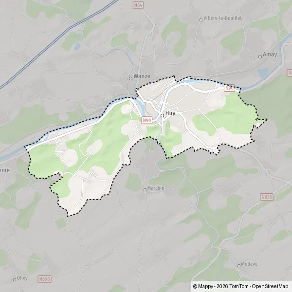 Plan Huy : carte de Huy (4500) et infos pratiques