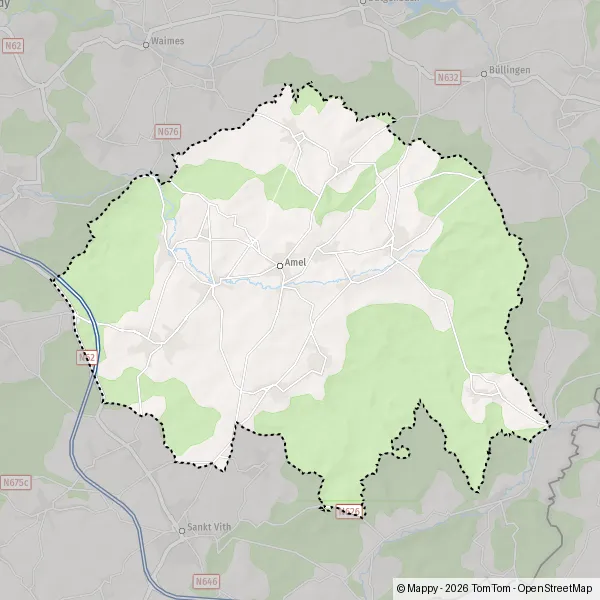 Plan Amblève : carte de Amblève (4770) et infos pratiques