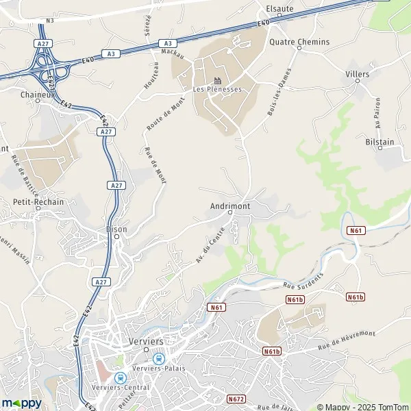 Plan Dison : carte de Dison (4820) et infos pratiques