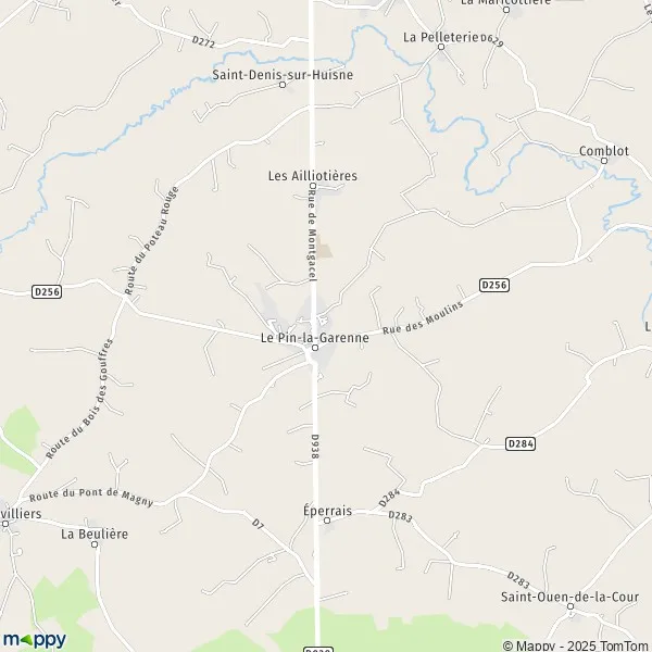 Plan Le Pin-la-Garenne : carte de Le Pin-la-Garenne (61400) et infos ...