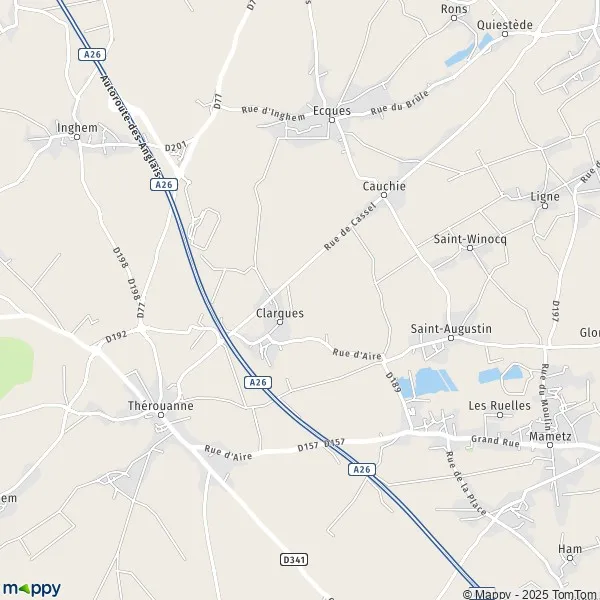 Plan Saint-Augustin : carte de Saint-Augustin (62120) et infos pratiques