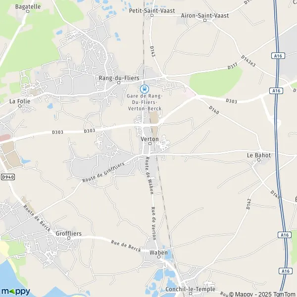 Plan Verton : carte de Verton (62180) et infos pratiques