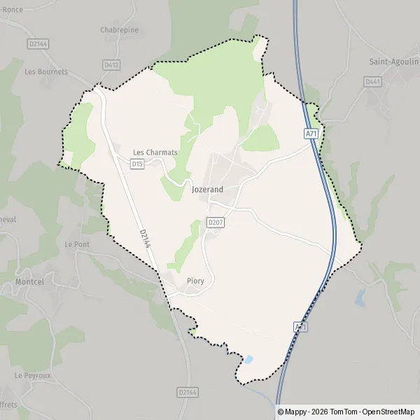Plan Jozerand : carte de Jozerand (63460) et infos pratiques