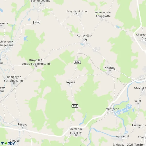 Plan Autrey-lès-Gray : carte de Autrey-lès-Gray (70100) et infos pratiques