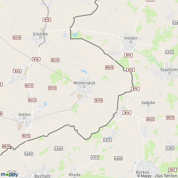 Plan Winterswijk : carte de Winterswijk (7101) et infos pratiques