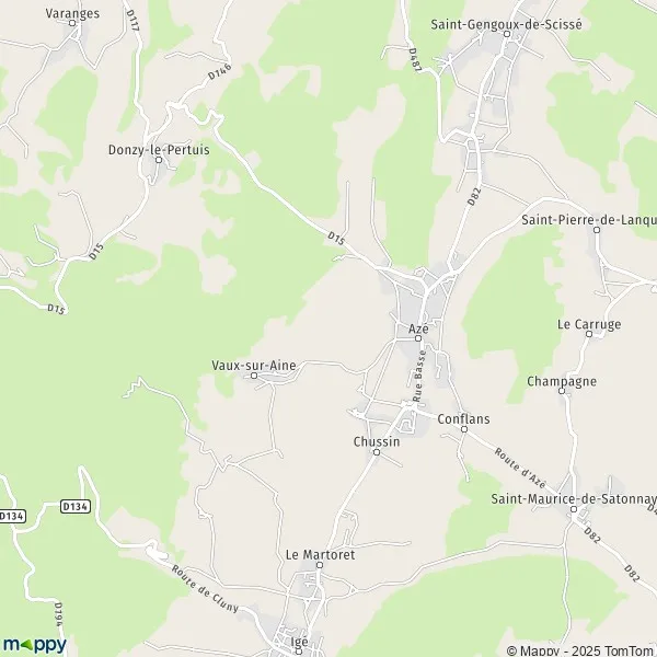 Plan Azé : carte de Azé (71260) et infos pratiques