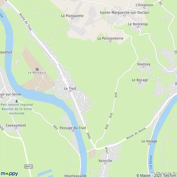 Plan Le Trait : carte de Le Trait (76580) et infos pratiques