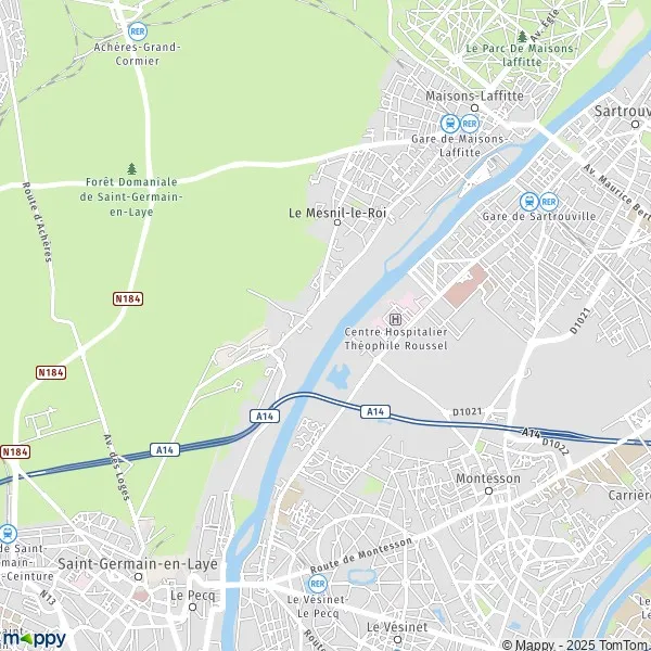 Plan Le Mesnil-le-Roi : carte de Le Mesnil-le-Roi (78600) et infos ...