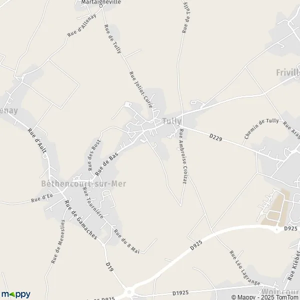 Plan Tully : carte de Tully (80130) et infos pratiques