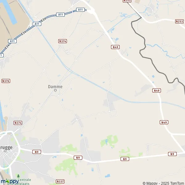 Plan Damme : carte de Damme (8340) et infos pratiques