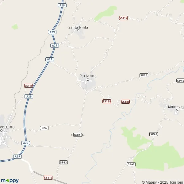 Plan Partanna : carte de Partanna (91028) et infos pratiques