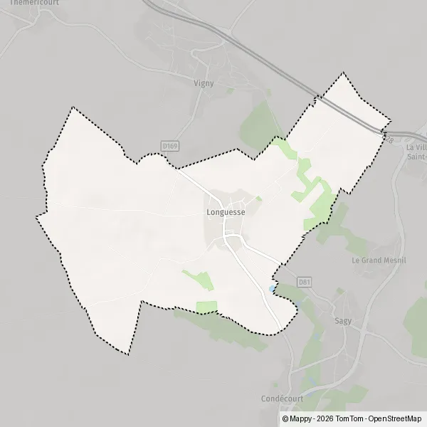 La carte pour la ville de Longuesse 95450