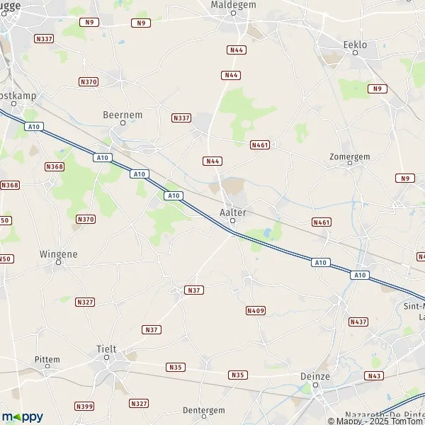 Plan Aalter : carte de Aalter (9880) et infos pratiques
