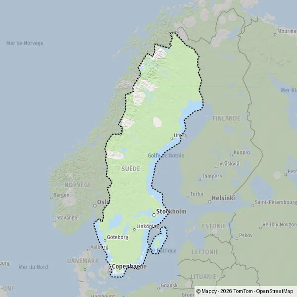 Carte Suède : plan de Suède et infos pratiques - Mappy