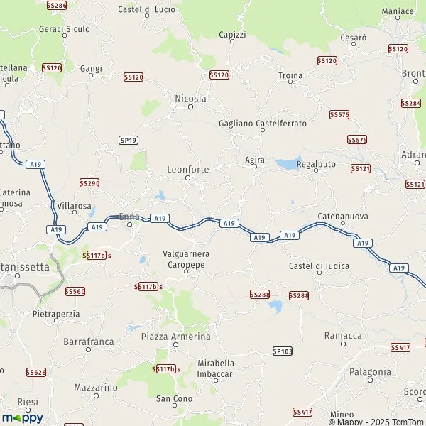 Carte Enna : plan de Enna et infos pratiques - Mappy