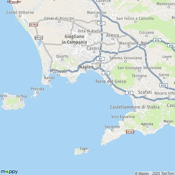 Carte Naples : plan de Naples et infos pratiques - Mappy