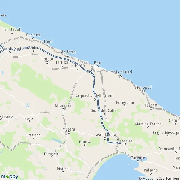 Carte Bari : plan de Bari et infos pratiques - Mappy