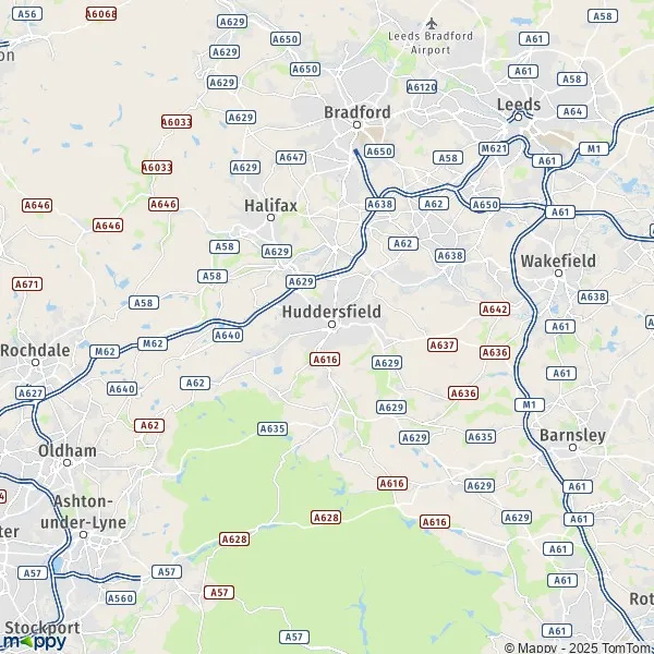 Carte Kirklees : plan de Kirklees et infos pratiques - Mappy