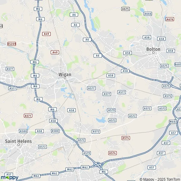 Plan Wigan : carte de Wigan (WN1 1) et infos pratiques